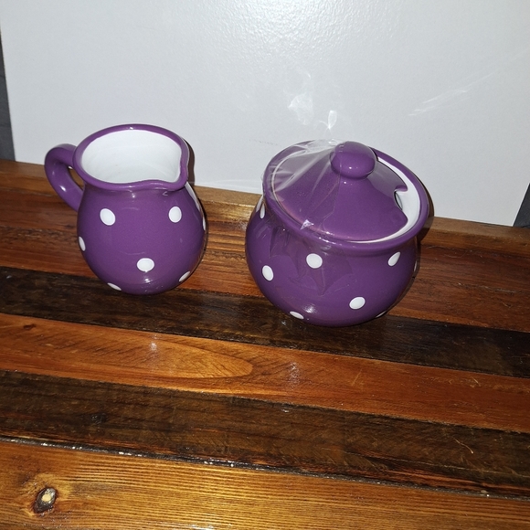City to Cottage | Kitchen | Two Piece City To Cottage Purple Polka Dot ...
